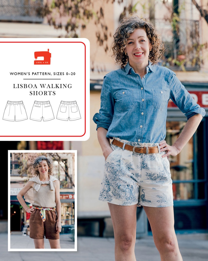 Paper Pattern - Lisboa Walking Shorts by Liesl & Co. | Sewcial Creatives